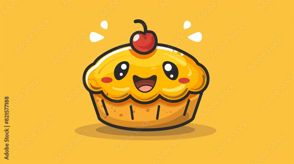Cartoon Tartelette Vector Logo in Top View for Fun Screen-Print Designs ...