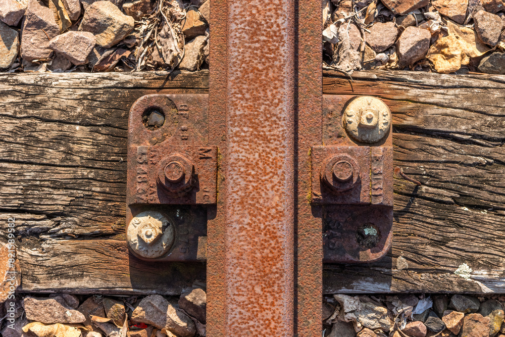 A rail fastening system attaching railway track to a sleeper or ...