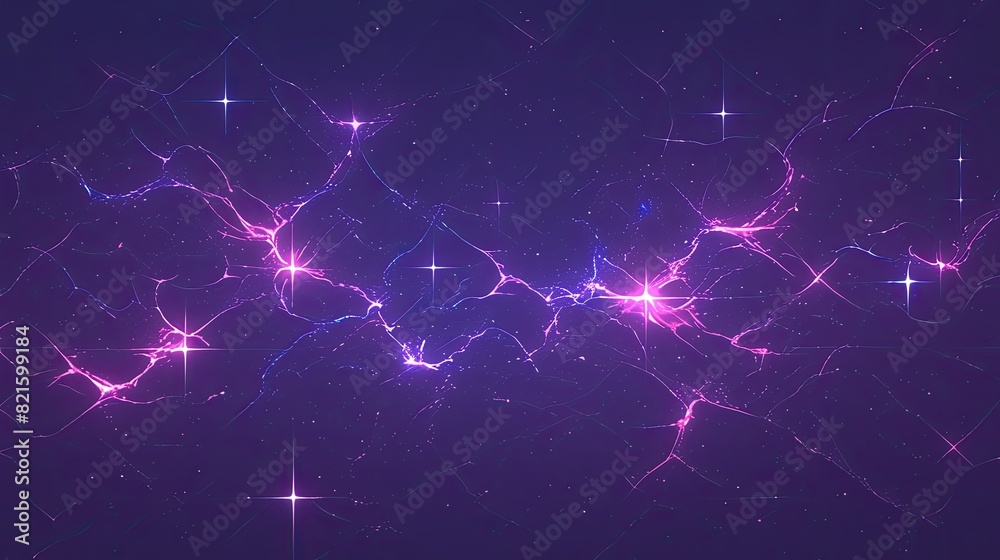 A dark background with a purple and blue neon nebula in the center ...