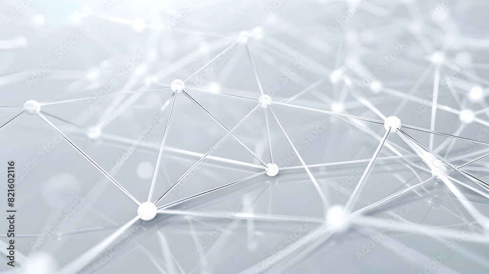 An abstract representation of a digital network with multiple nodes ...