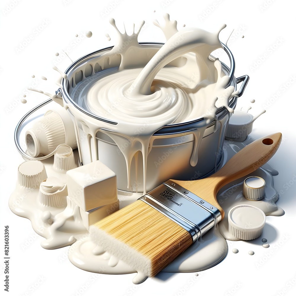 Dripping white milk, cream, paint on dark back. Liquid creamy white ...