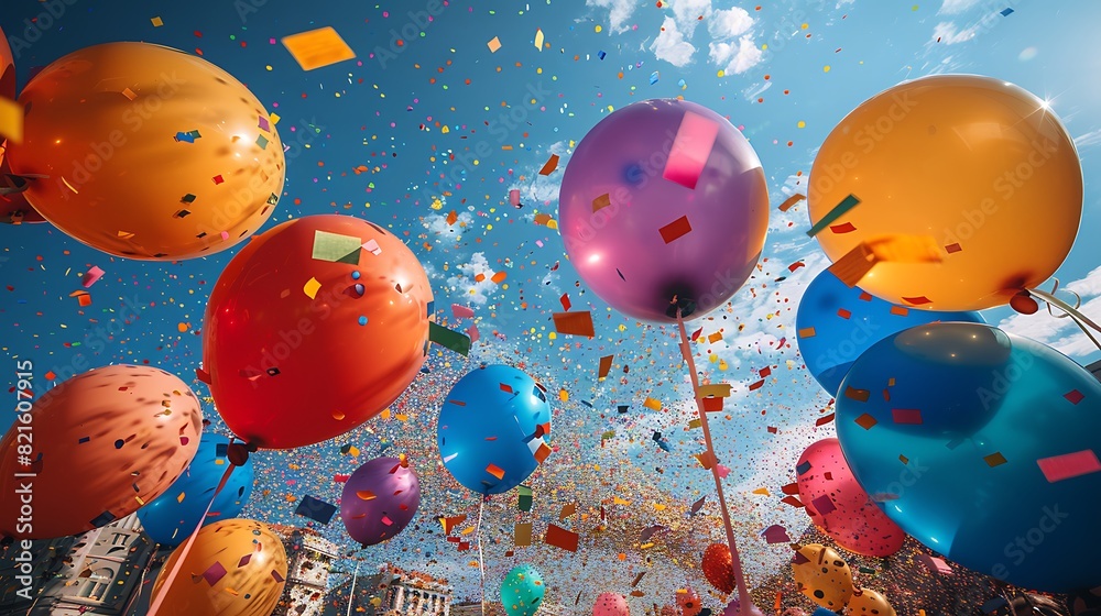 A large crowd gathered at an LGBTQ+ festival, cheering and celebrating ...