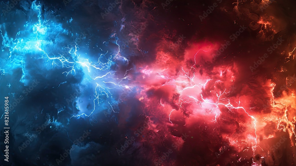 red and blue battle lightning background Stock Illustration | Adobe Stock