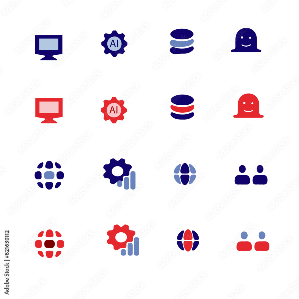 icon set. Data Analysis Technology Symbols Concepts. With Concepts like ...