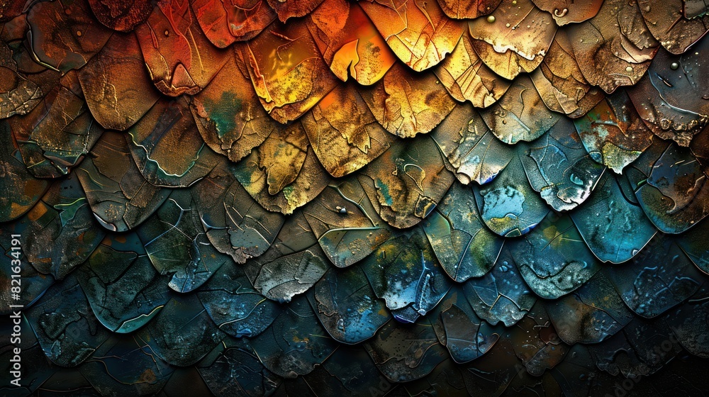 Macro photography of organic texture of scales, background with closed ...