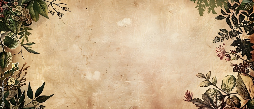 Rustic Doodle Page Border Design with Blank Space for Business Theme ...