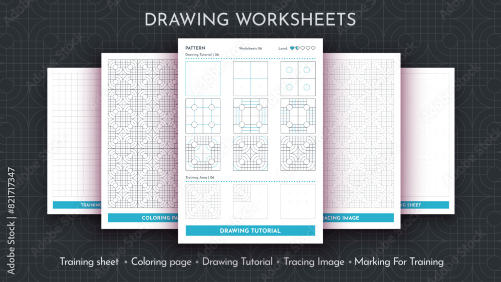 How to Draw a Pattern. Step by Step Drawing Tutorial. Draw Guide ...