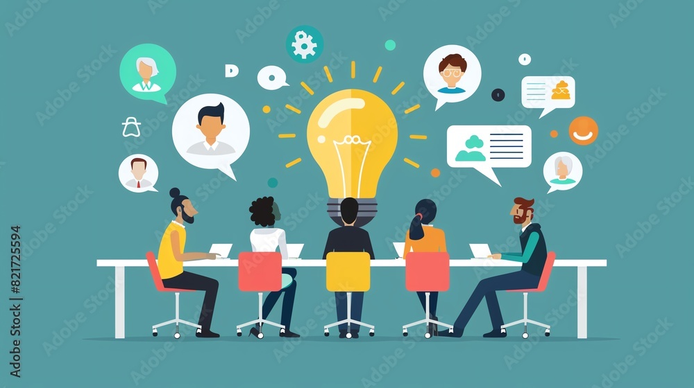 A diverse team collaborates around a table, exchanging ideas and ... A diverse team collaborates around a table, exchanging ideas and ...