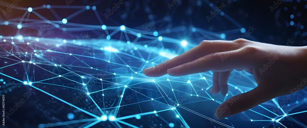 Holographic images using hands to control a network connection ...