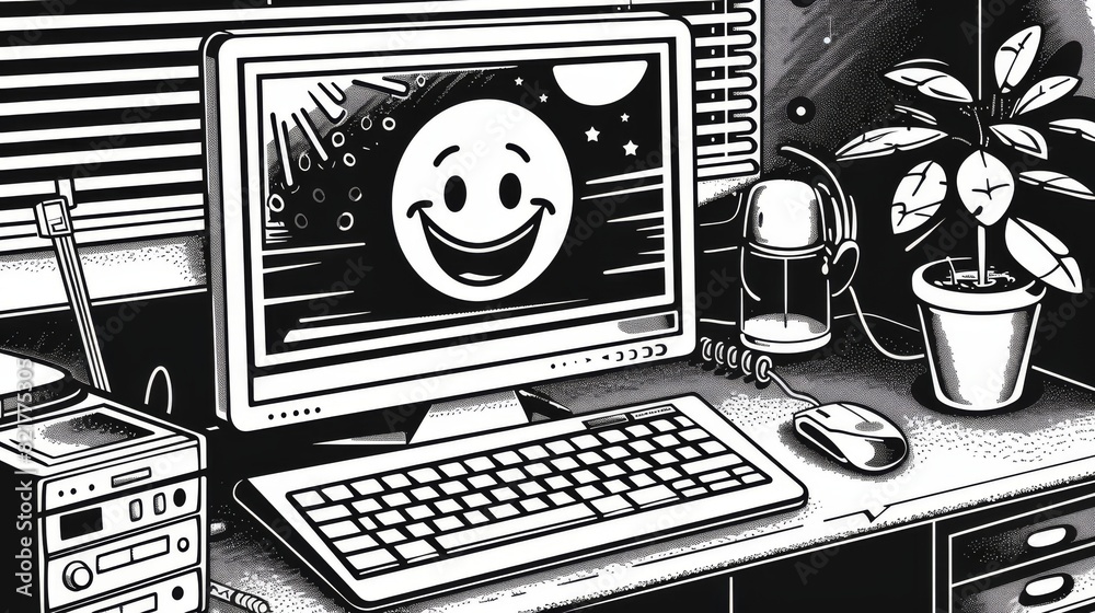 This is a retro browser computer window with 90s vaporwave style ...