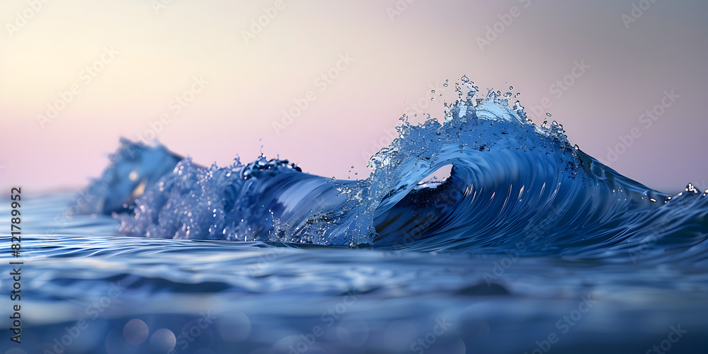 Blue Ocean Wave Is Breaking And In Action Background, Blue Wave ...