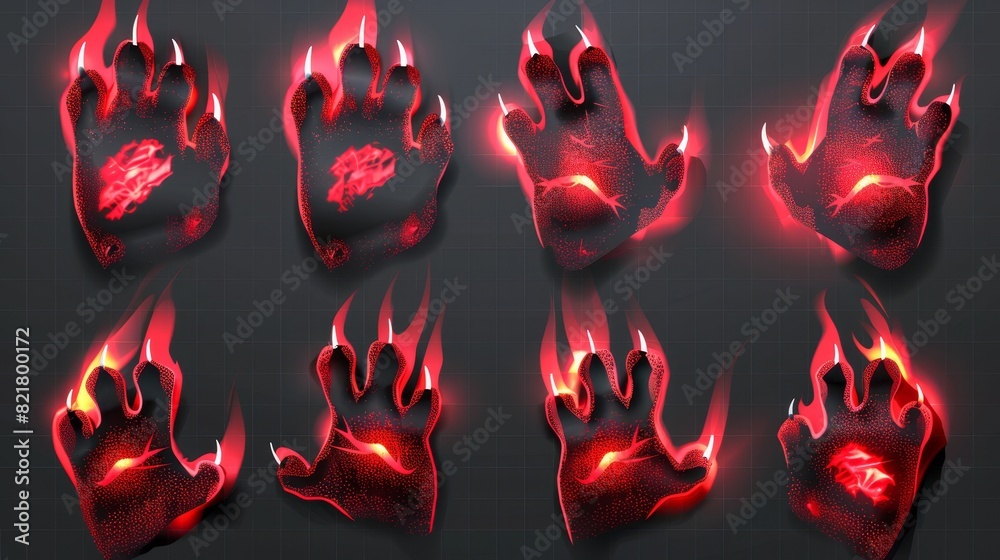 Realistic 3D modern slashes with realistic scratches and claw marks ...