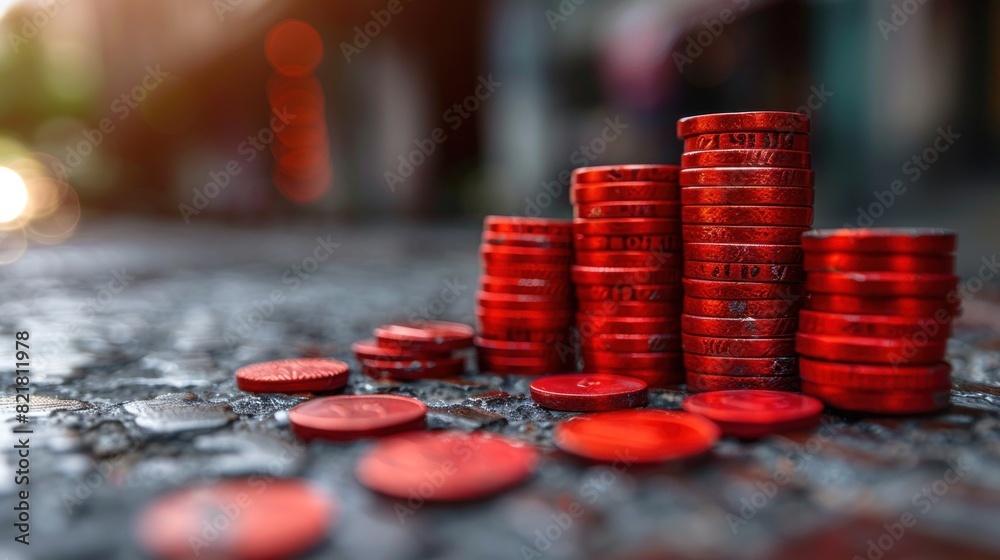 Detailed depiction of a company's shrinking revenue, reverse growth ...