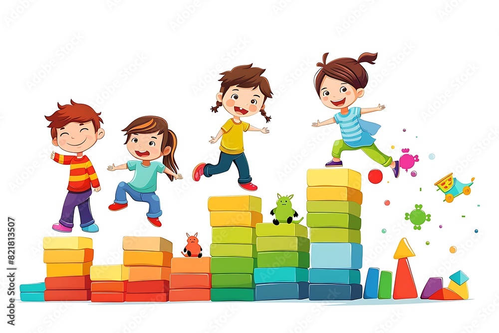 A visual representation of child development concept, showcasing the ...