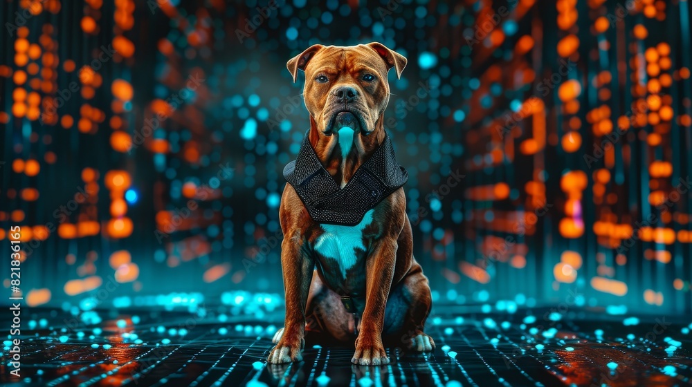 This charismatic Staff dog dressed like a tough and masculine human ...