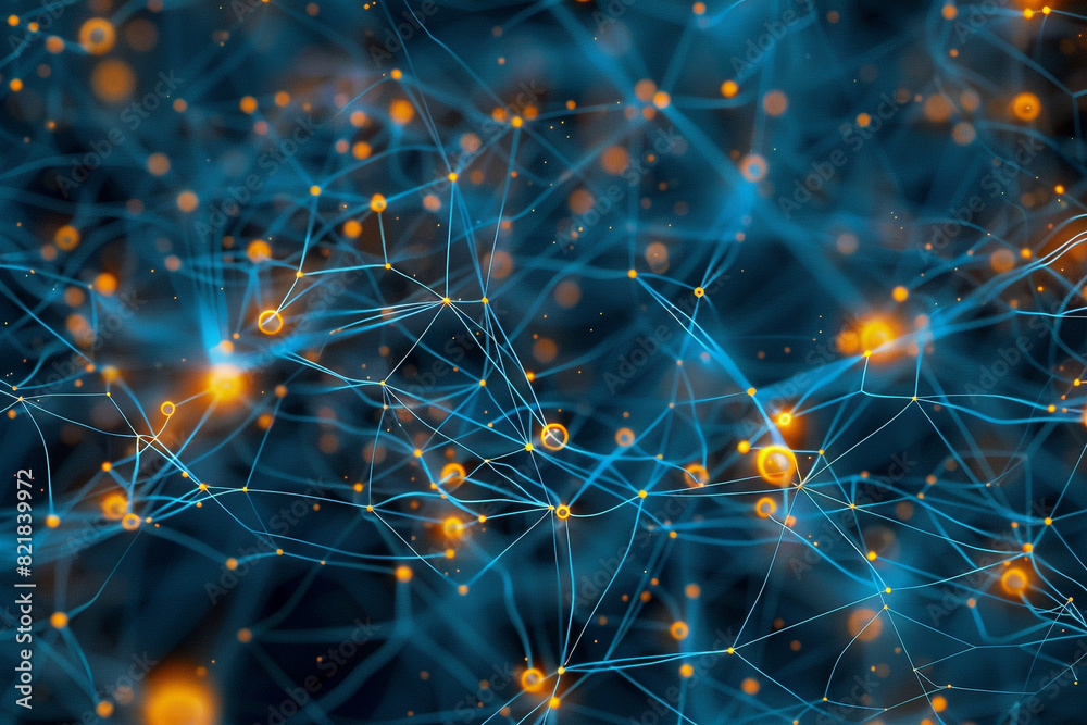 spread of digital brain connections Artificial intelligence and the idea of neural networks ...