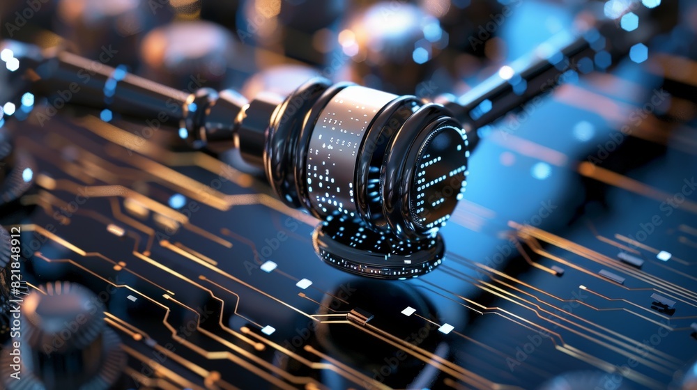 ภาพประกอบสต็อก Navigating the legal aspects of artificial intelligence is a complex task ...