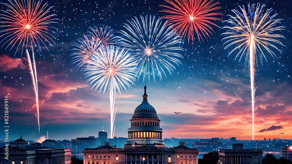 Fourth of July wallpaper, fourth of july aesthetic background, ai ...