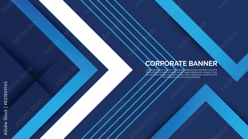 Modern blue gradient colors geometric triangular shape design element ...