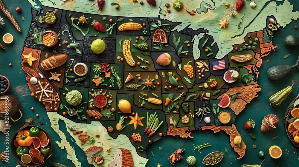 Illustrated Map Create an illustrated map showcasing the unique ...