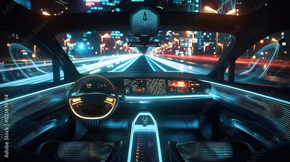 Autonomic vehicle. autonomous vehicle. the head-up display. technology ...