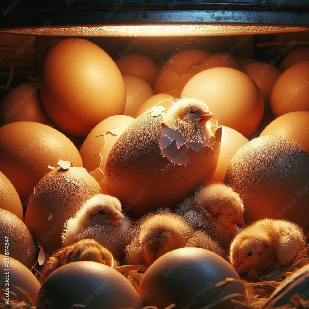 Chicken Egg Incubation Process: From Egg to Hatch Stock Illustration ...
