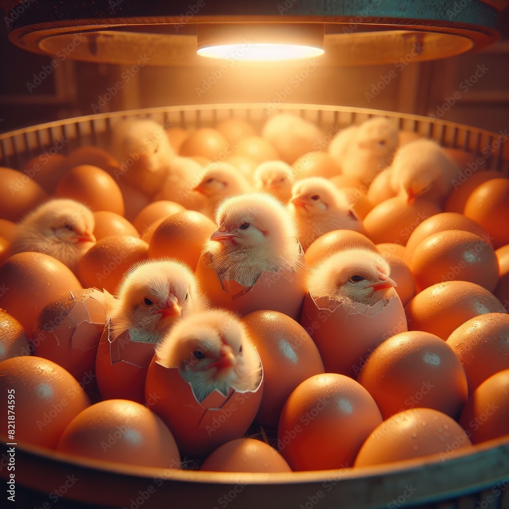 Chicken Egg Incubation Process: From Egg to Hatch Stock Illustration ...