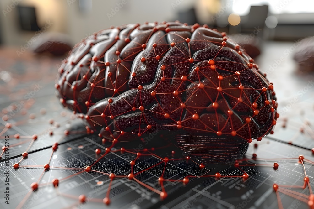 Digital Neural Network Concept: Futuristic Brain Technology for AI and ...