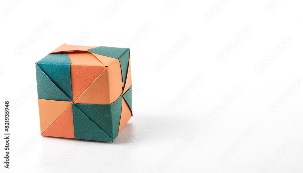 shapes and sizes concept paper origami isolated on white background of ...