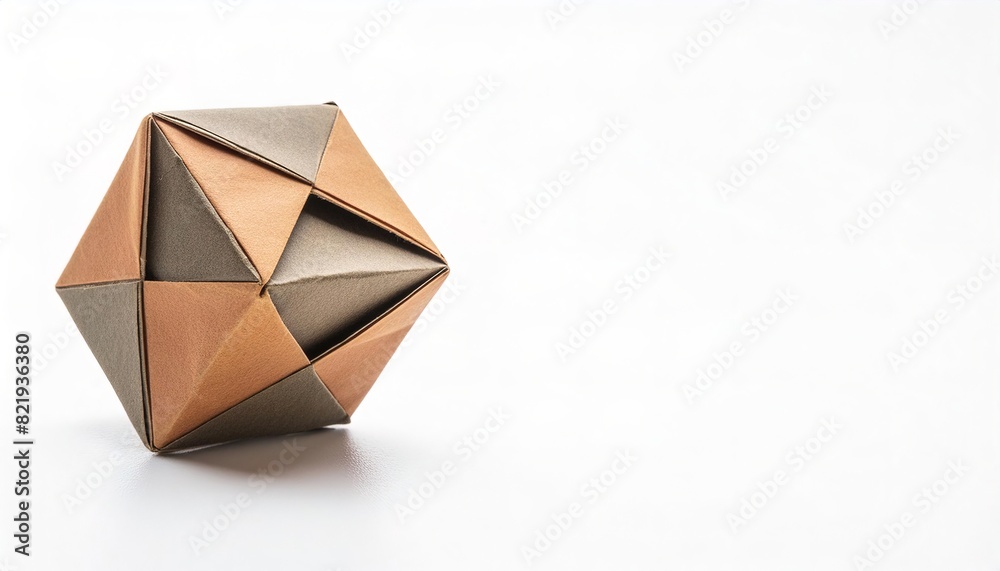 shapes and sizes concept paper origami isolated on white background of ...