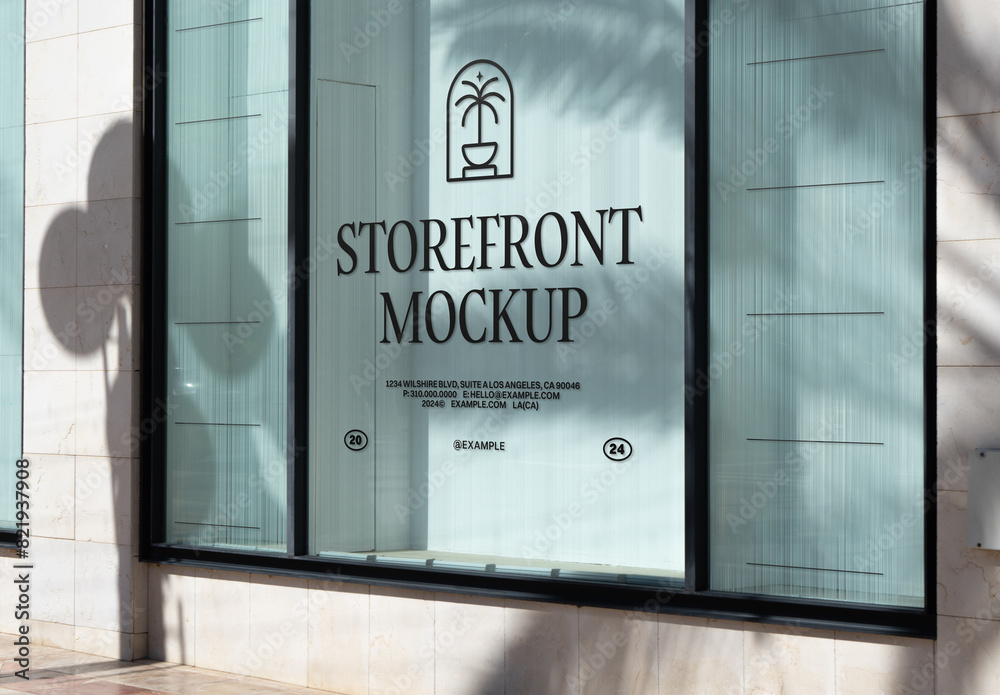 Perspective View Storefront Mockup Stock Template | Adobe Stock