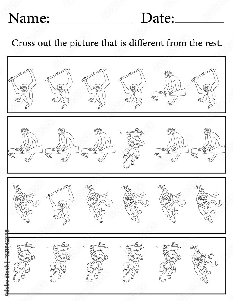 Monkey Puzzle. Printable Activity Page for Kids. Educational Resources ...