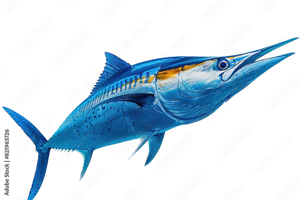 blue marlin png ,side view of blue marlin fish isolated on transparent ...