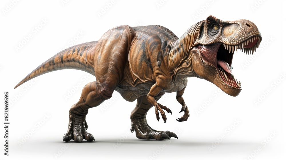 Dinosaurus rex from the Cretaceous era in 3D Stock Illustration | Adobe ...