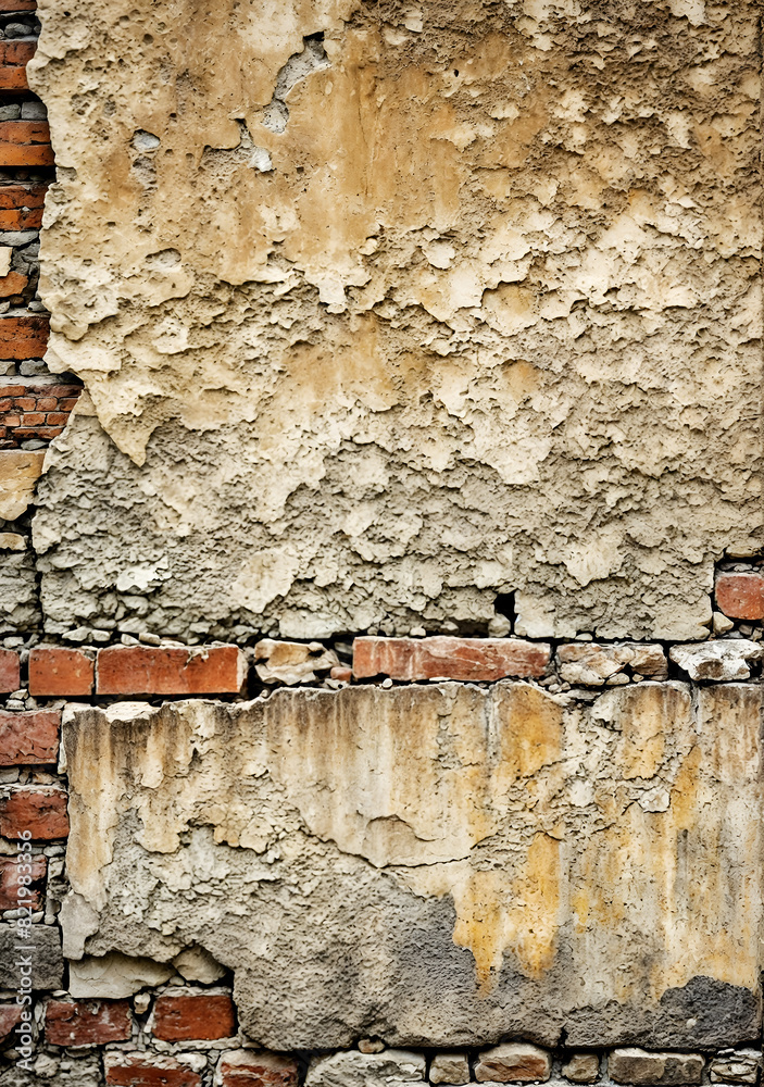 Rough brick wall texture. Ancient wall background. Old stone and brick wall for backgrounds and ...