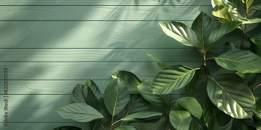 Natural background image with blurred green leaves Green color ...