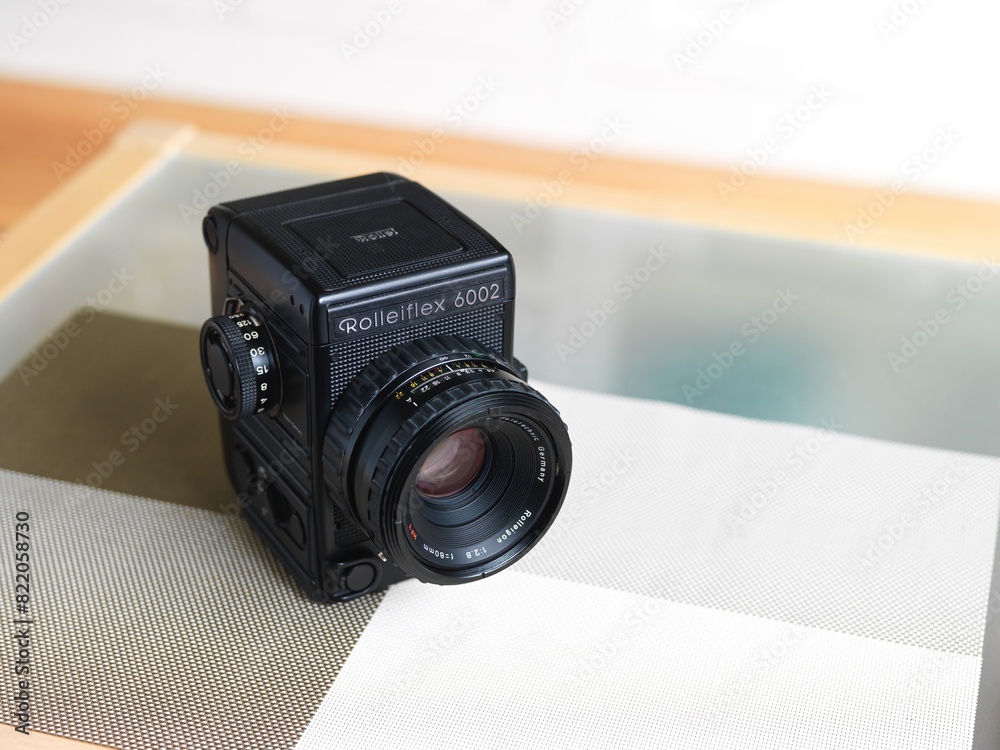 London, England UK, 21st May 2024:Vintage Rolleiflex 6002, 120 film ...