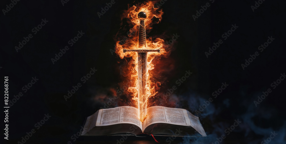 Sword of the spirit. Holy bible. For the word of God is living and ...