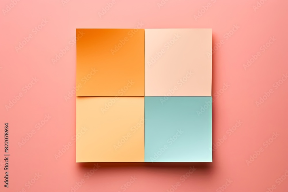 paper craft with square-shaped adorned in pastel hues, where multicolor ...