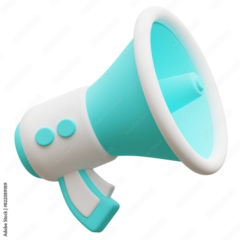 Megafon 3d, 3d icon, 3d illustration, style, render, rendering ...