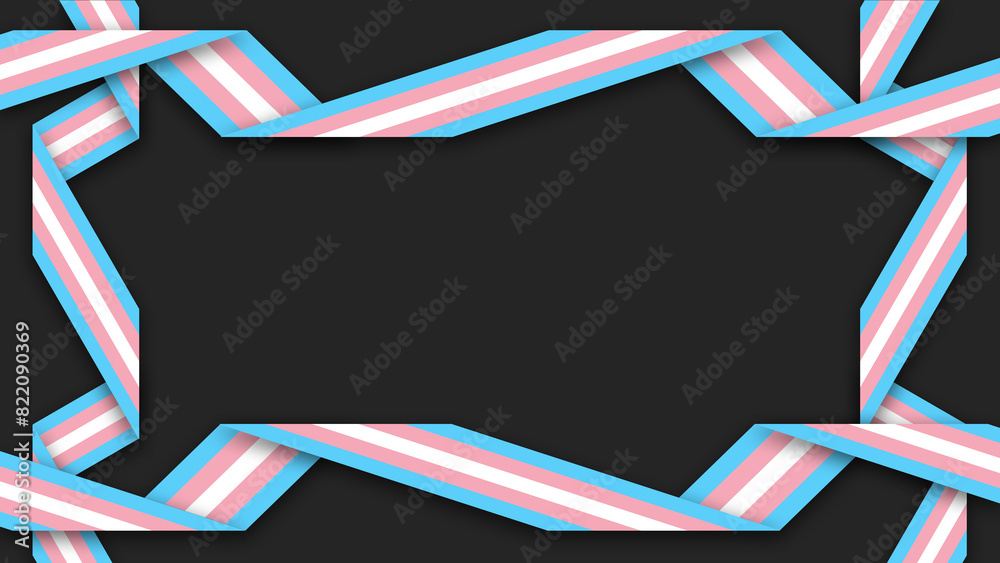 Happy Pride Month Transgender Pride Flag Swirl Frame Background Stock ...