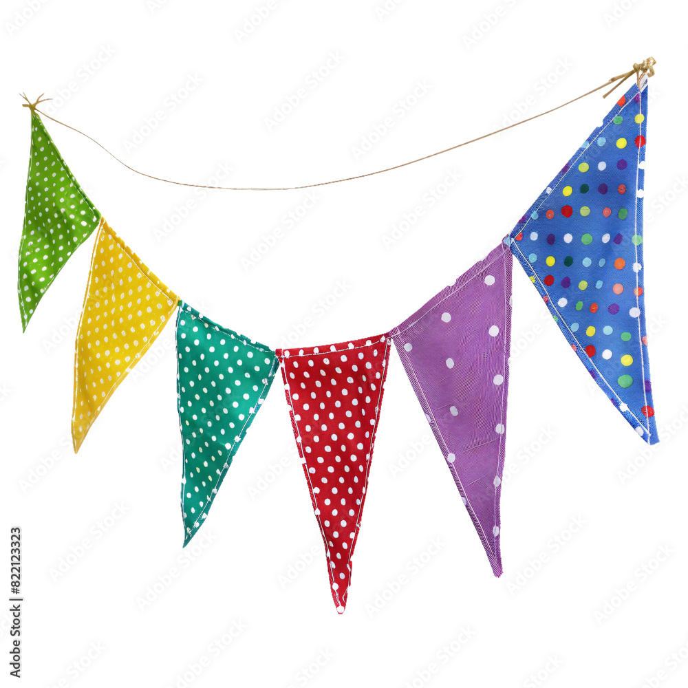 Bunting, transparent background, isolated image, generative AI Stock ...