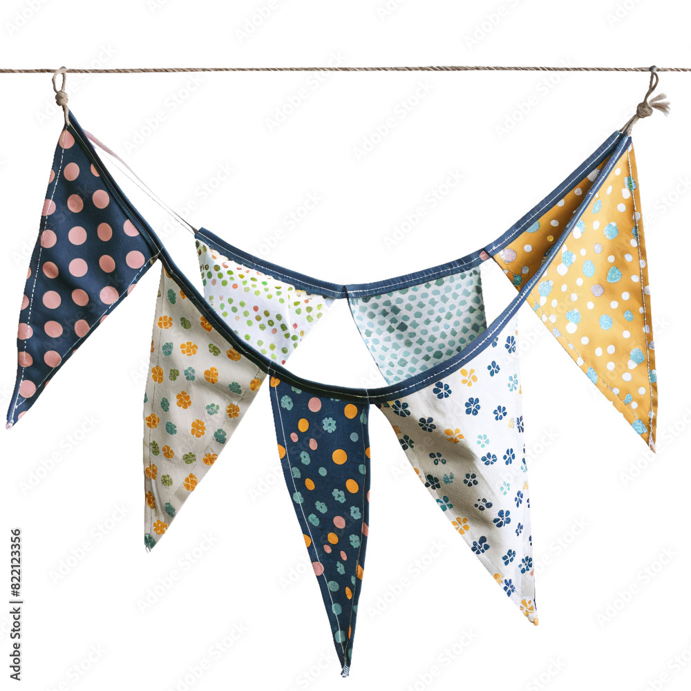 Bunting, transparent background, isolated image, generative AI Stock ...