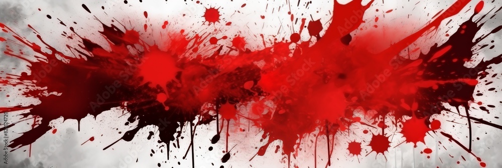 red paint splatter on white background, red ink splash on white , blood ...