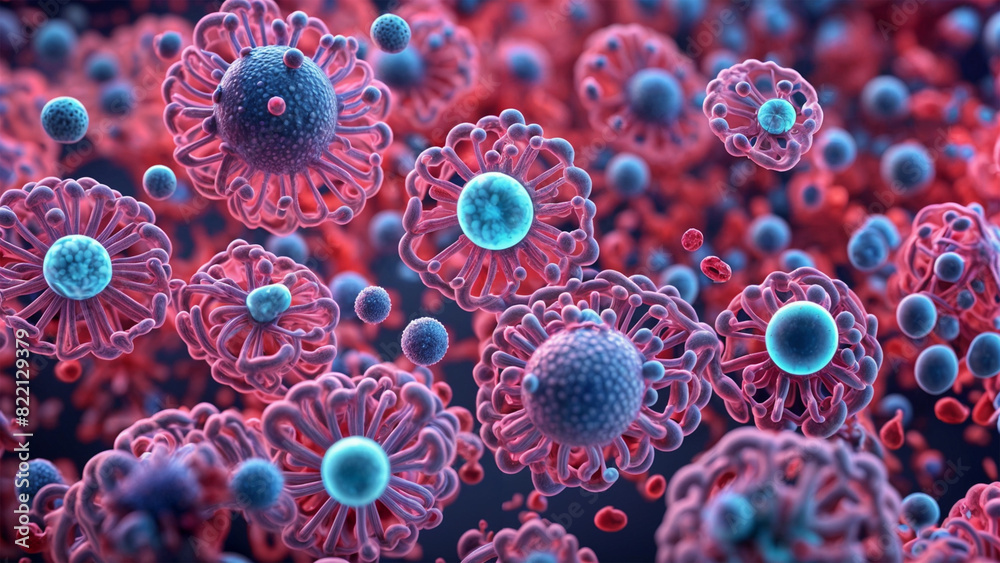 Microscopy a virus viewed under a microscope. Corona virus SARS-CoV-2 ...