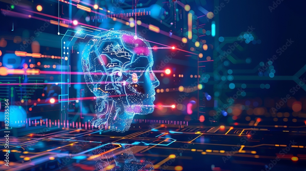 Data science. Innovation technology, digital software development concept. Algorithm and deep ...