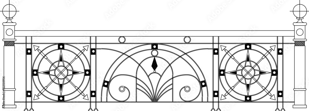 vector illustration, sketch design, drawing of a classic vintage ethnic ...