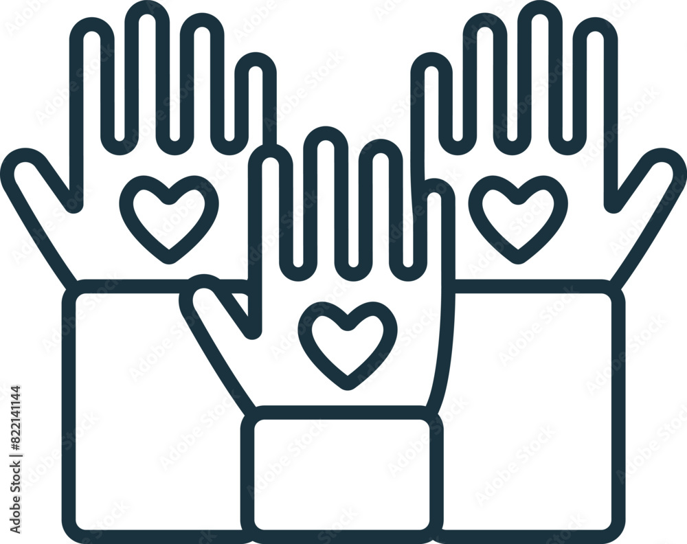 Volunteerism icon. Monochrome simple Social Responsibility icon for ...