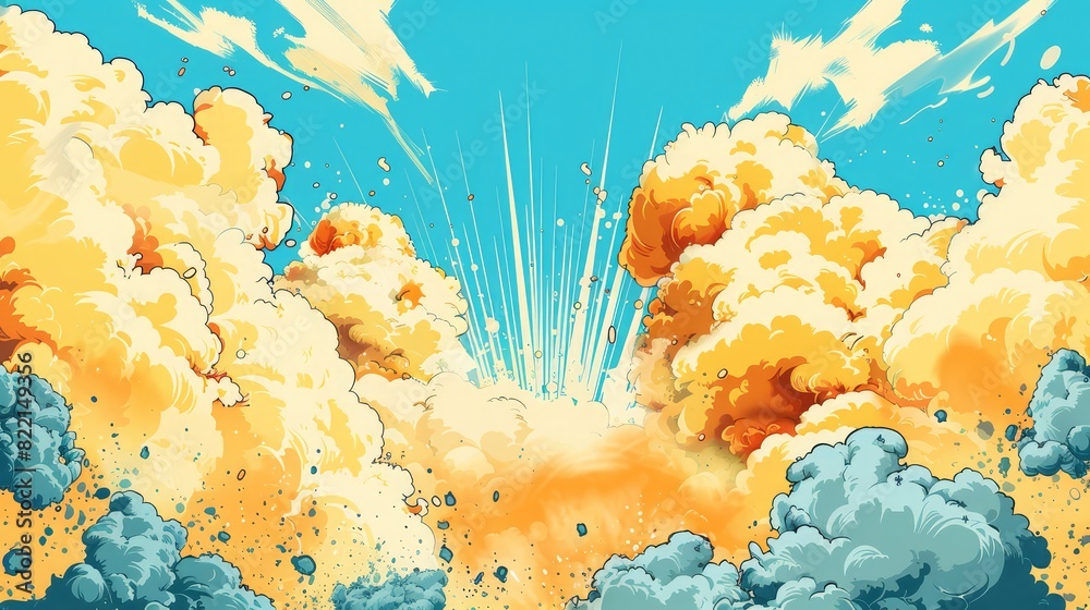 Comic book cartoon smoke backgrounds ,Pop art cloud design template ...