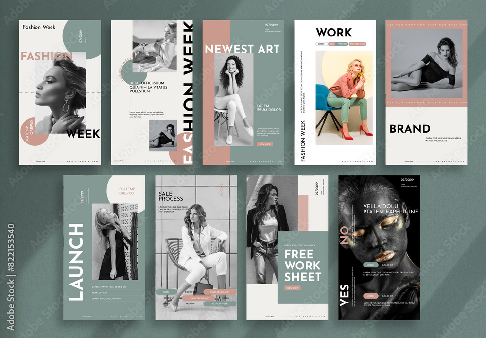 Fashion Social Media Post Layout Stock Template | Adobe Stock